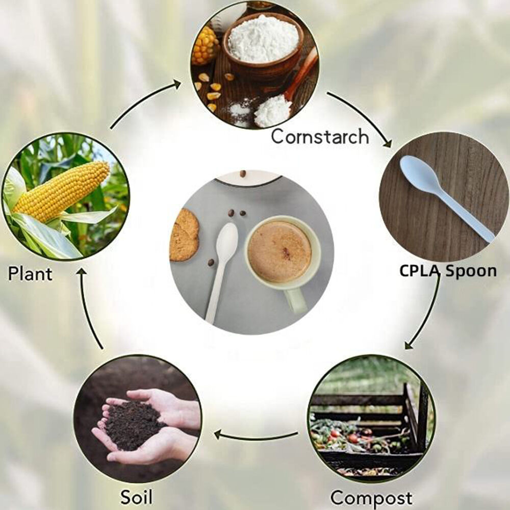 Eco-friendly Take Away Reusable Fast Food Dinnerware Flatware Spoon ...