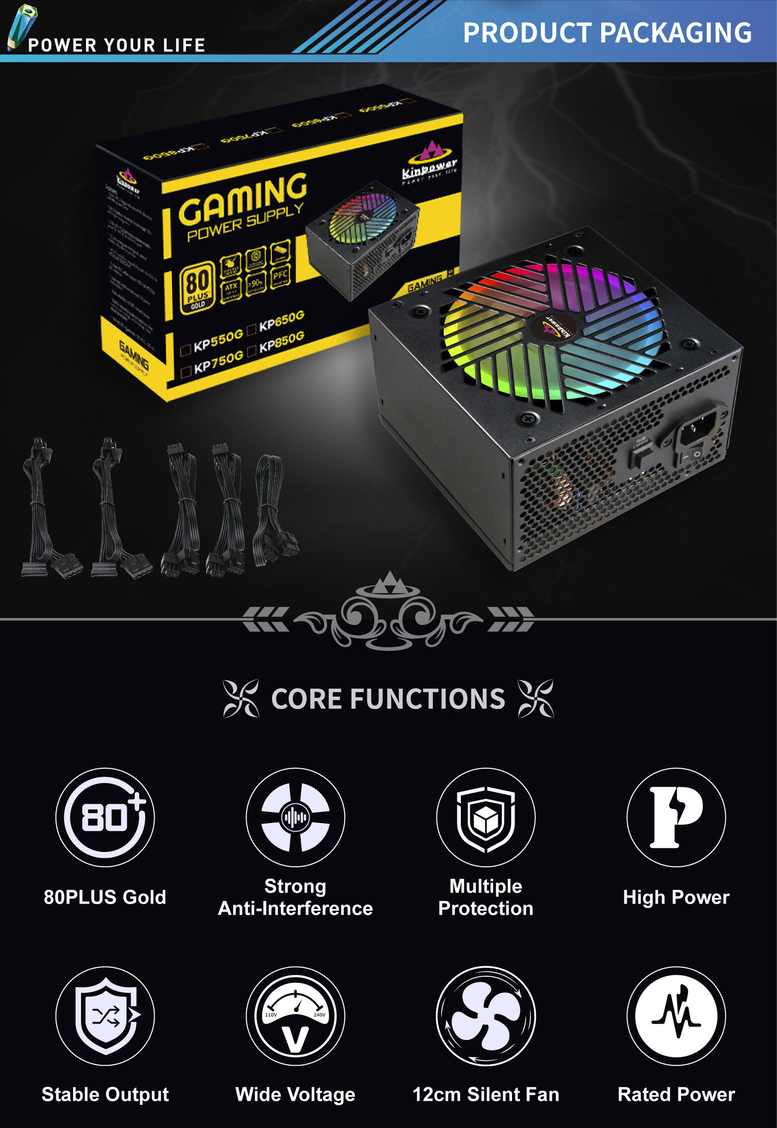 Bulk Buy China Wholesale Kinpower Customized Pc Power Supply Full ...