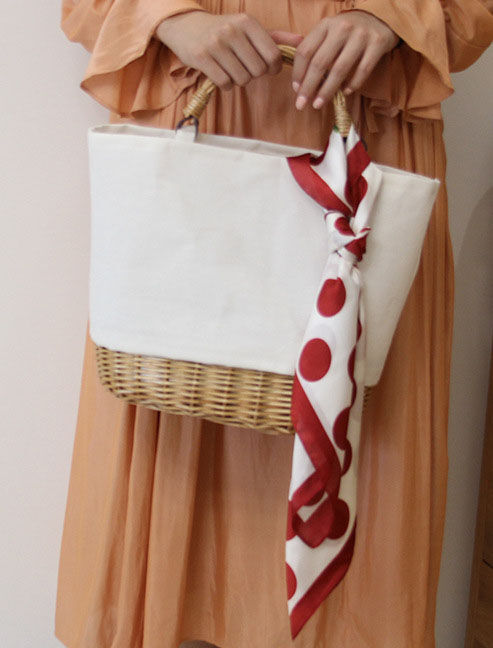 Buy China Wholesale Straw Rattan Canvas Tote Bag Canvas Splicing Bag ...