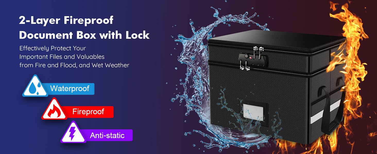 Buy China Wholesale Portable Fireproof Document Box File Organizer Box ...