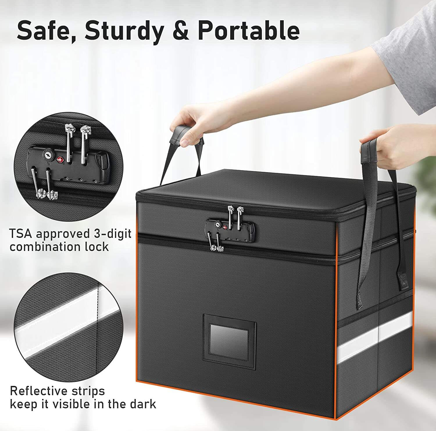 Buy China Wholesale Portable Fireproof Document Box File Organizer Box ...