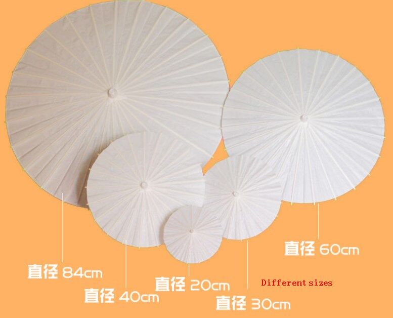 Handmade White Paper Umbrella For Wedding Decoration Kids Diy Painting ...