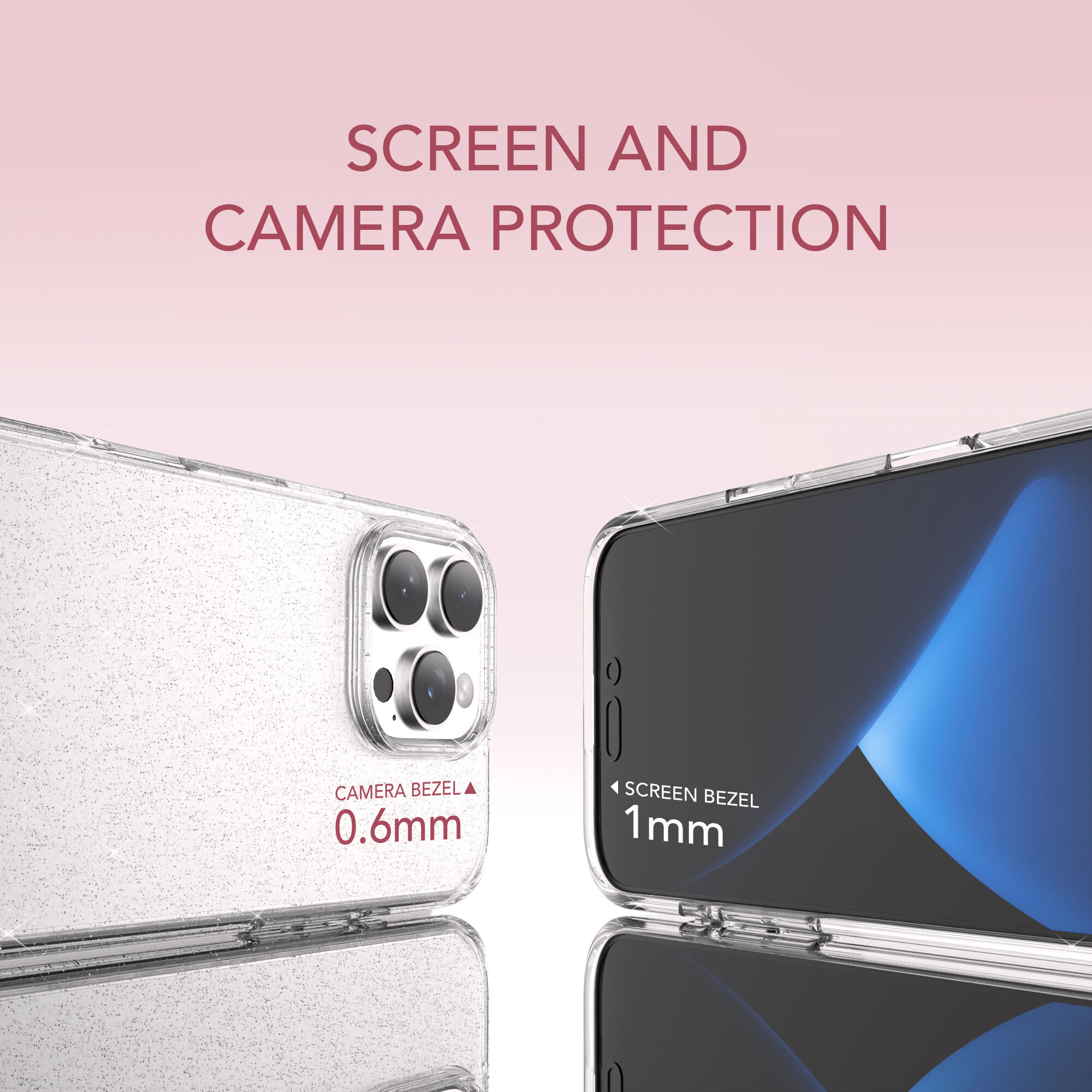 Clear Glitter Sparkle Bling Anti-scratch Shockproof Protective Flexible ...