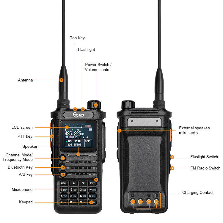 Analog Radio10w Tid Td-h8 Walkie Talkie Long Range Telsiz Vhf Uhf Radio ...
