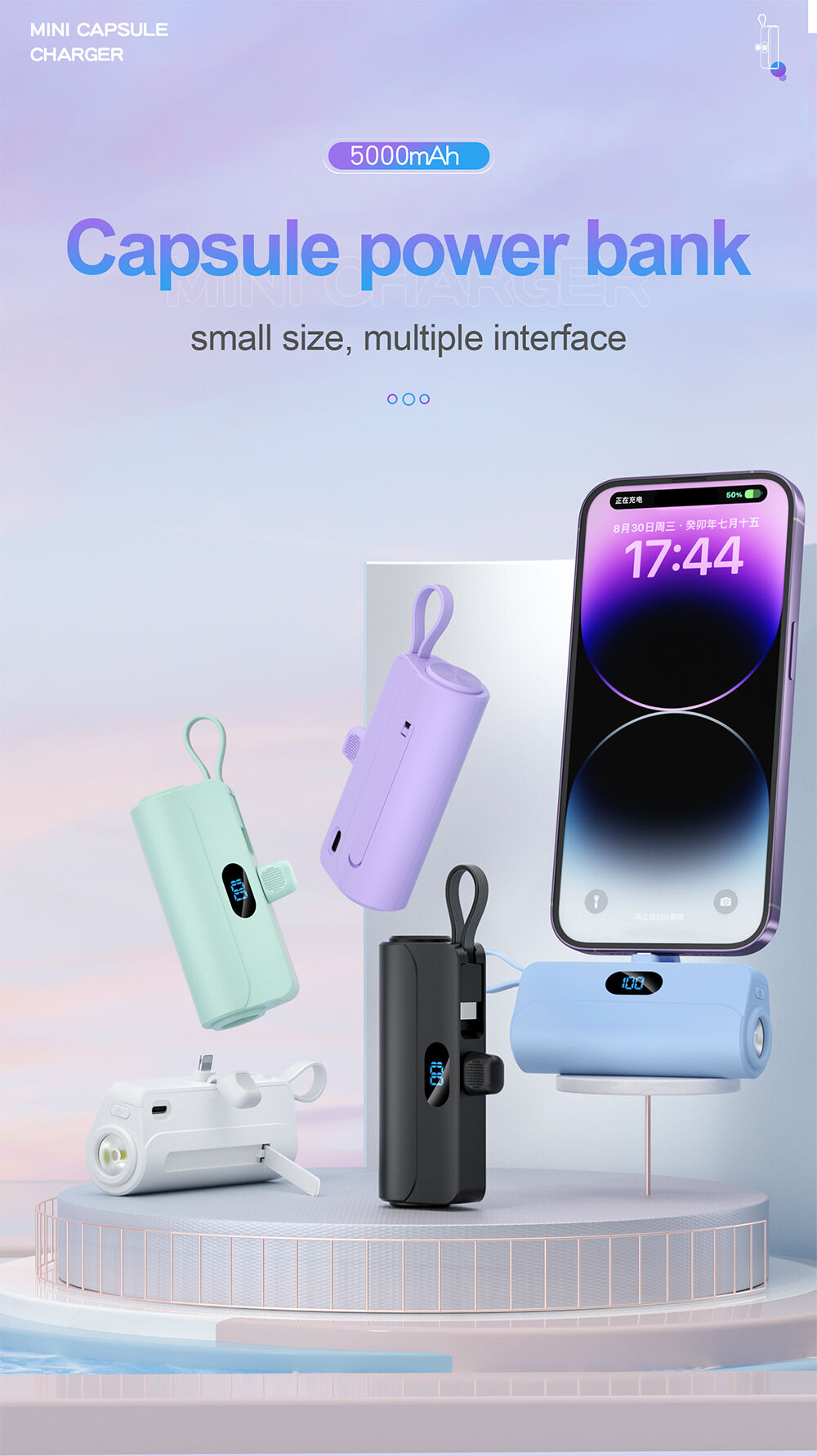 New 2024 Products Oem 5v2a Large Capacity 5000mah Portable Charging ...