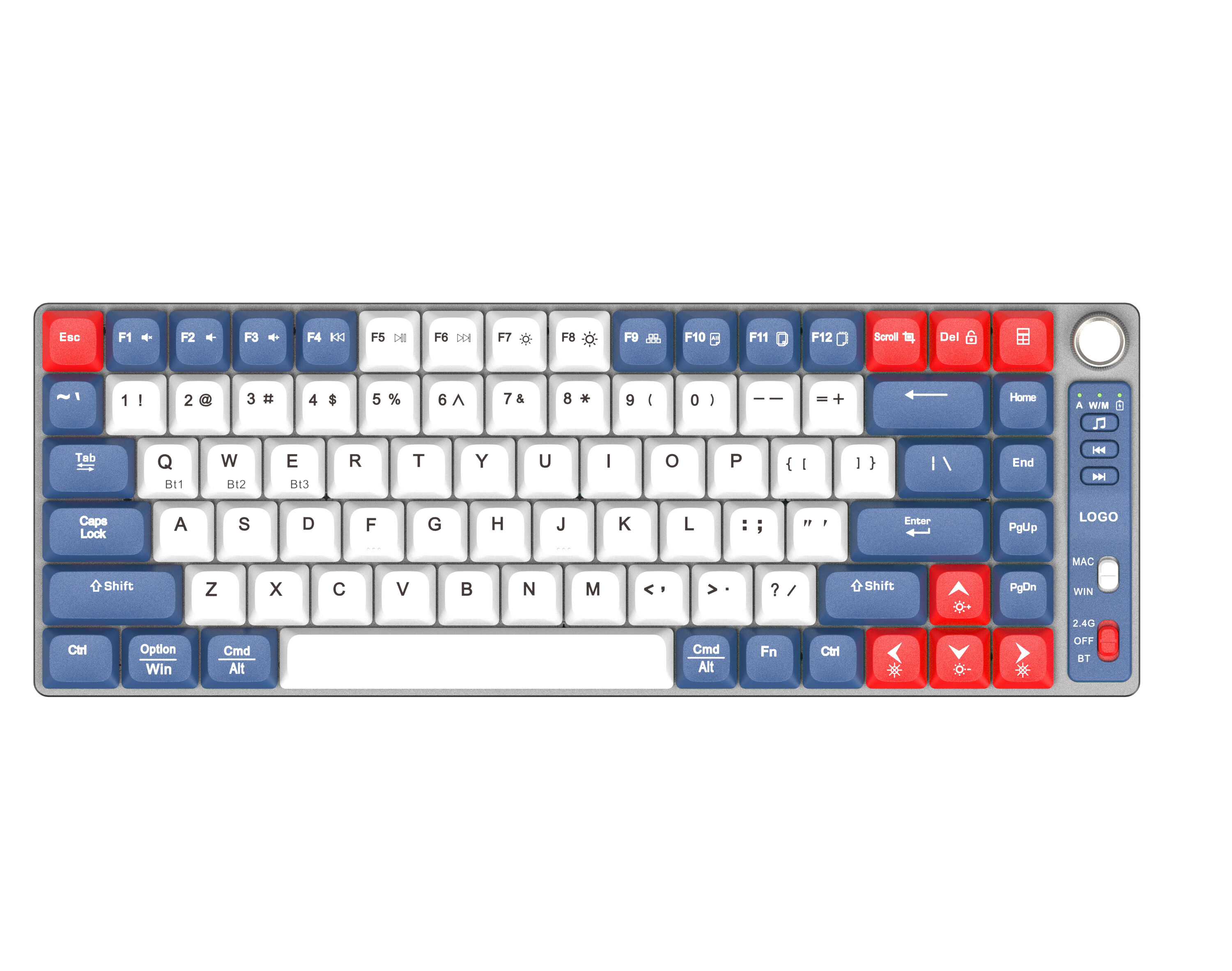 Wired Low-profile Mechanical Keyboard ,84 Keys Gaming Mechanical ...