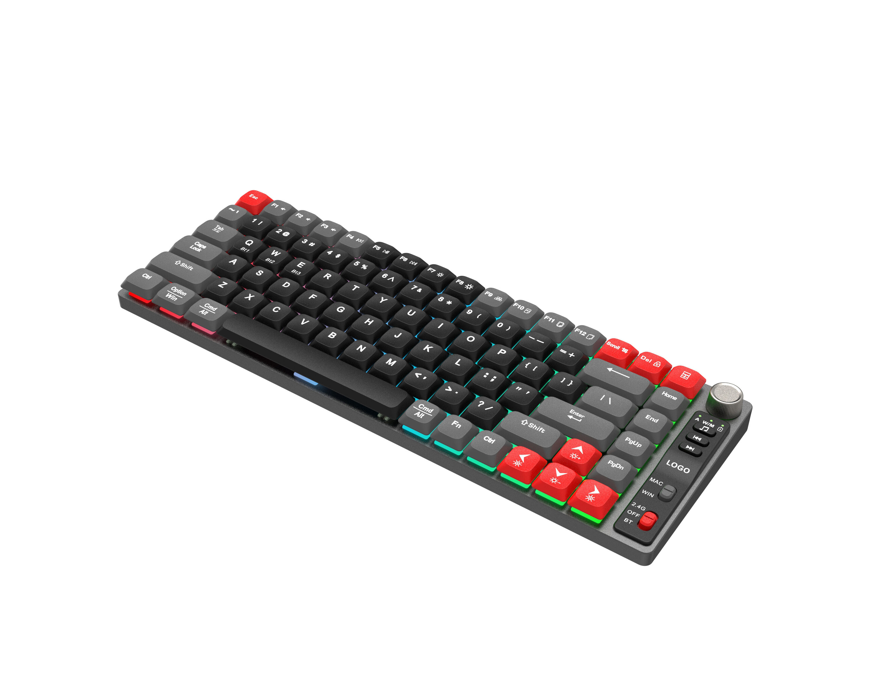 Wired Low-profile Mechanical Keyboard ,84 Keys Gaming Mechanical ...