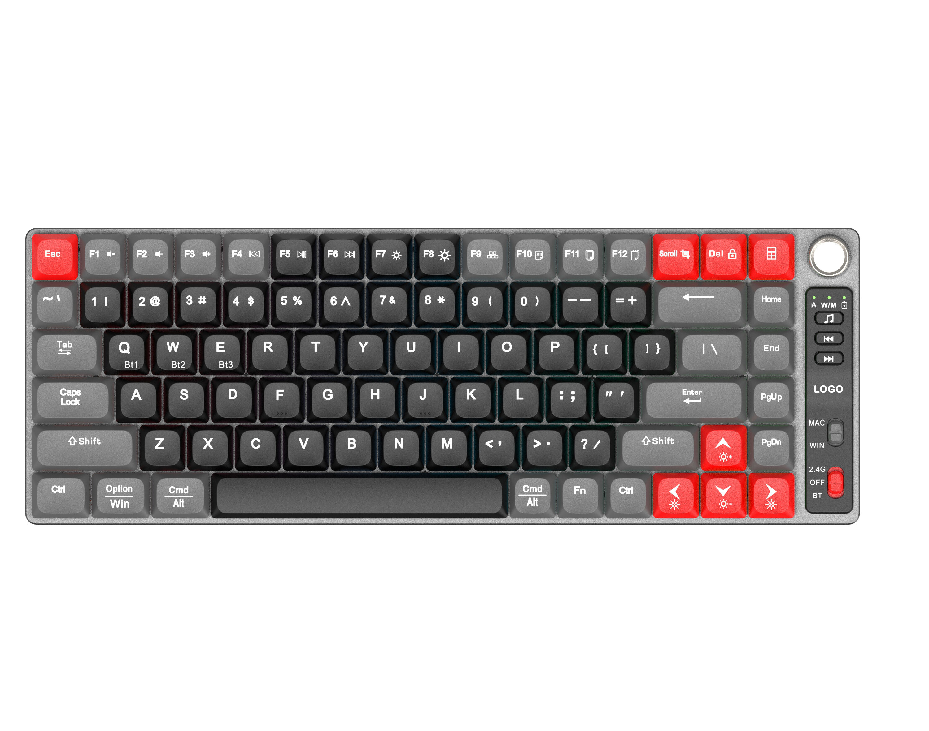 Wired Low-profile Mechanical Keyboard ,84 Keys Gaming Mechanical ...