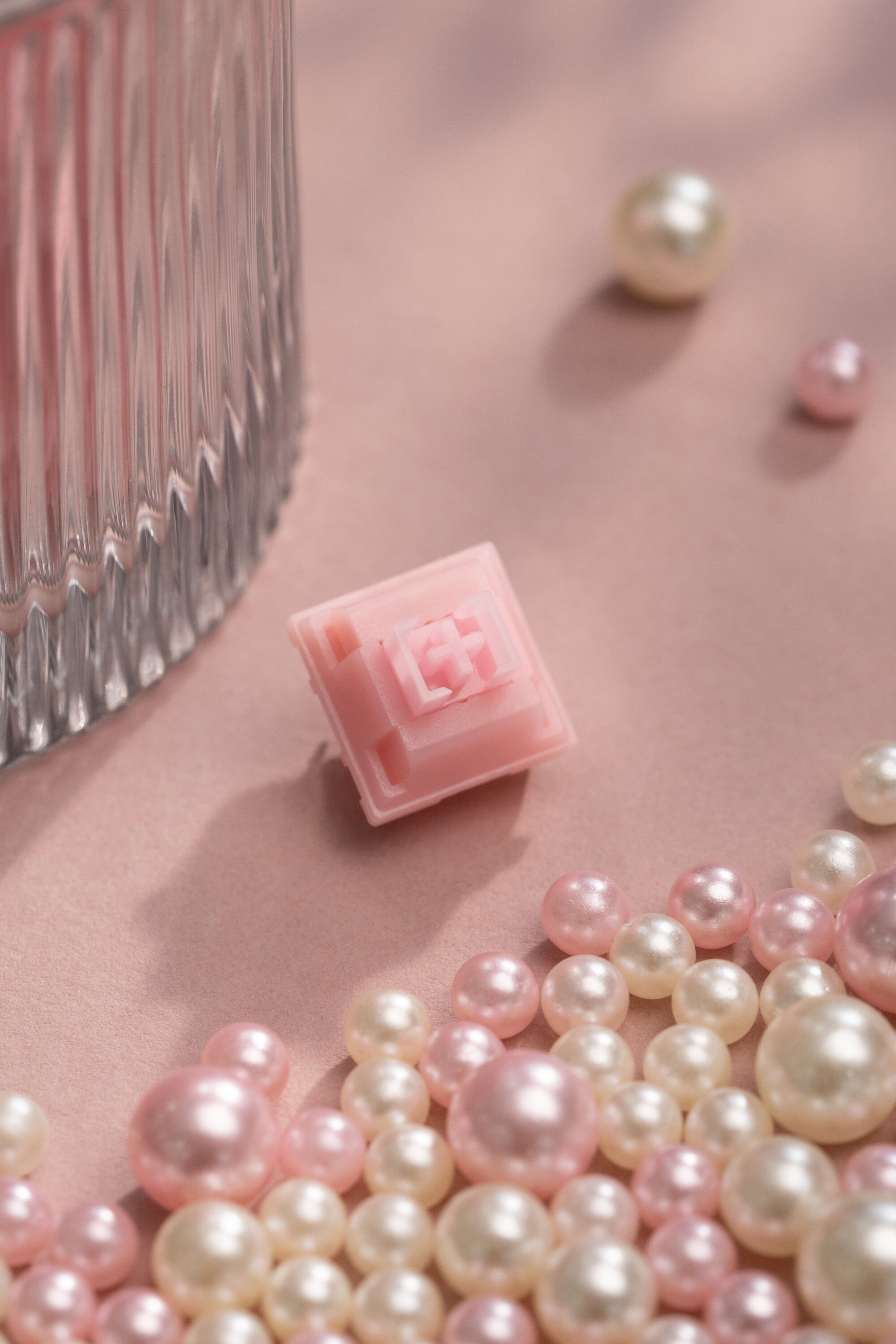 Ws Pearl Switch 5 Pins Pink Switch Key Switches With 4 Ball Bearings In ...