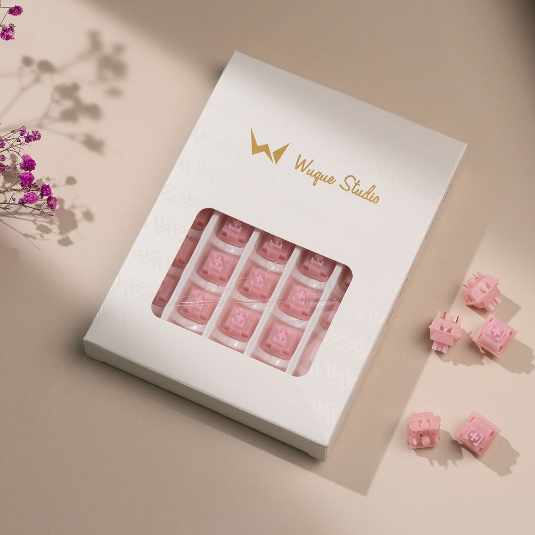 Ws Pearl Switch 5 Pins Pink Switch Key Switches With 4 Ball Bearings In ...