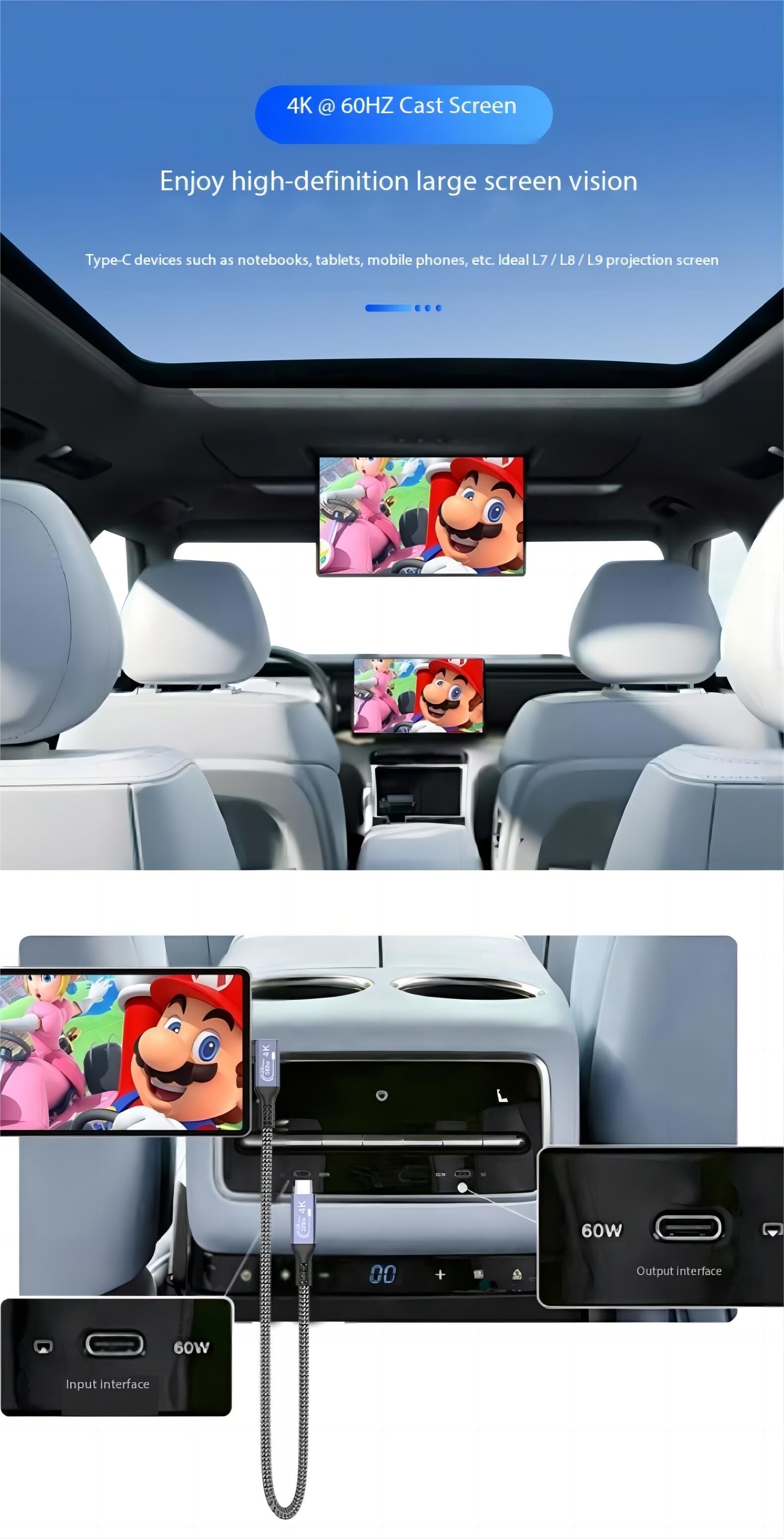 Pd3.0 100w High Frequency 1m Fast Charge Type C To C Positive Bended ...