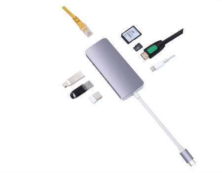 Bulk Buy China Wholesale Usb C Hub 8 In 1 Usb-c Hub With 4k Hdtv, 3 Usb ...