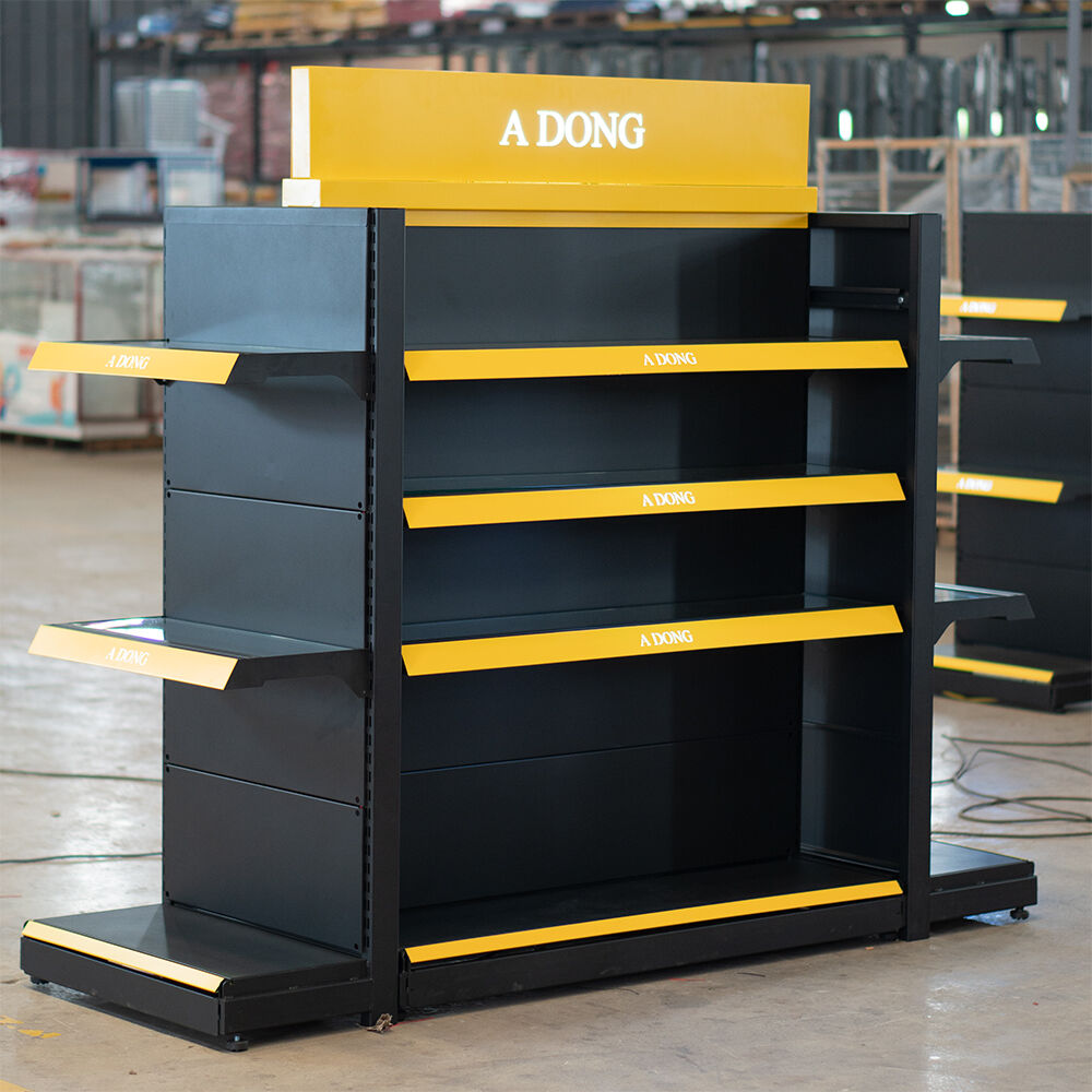 Heavy Duty Supermarket Metallic Shelves Store Display Racks Gondola ...