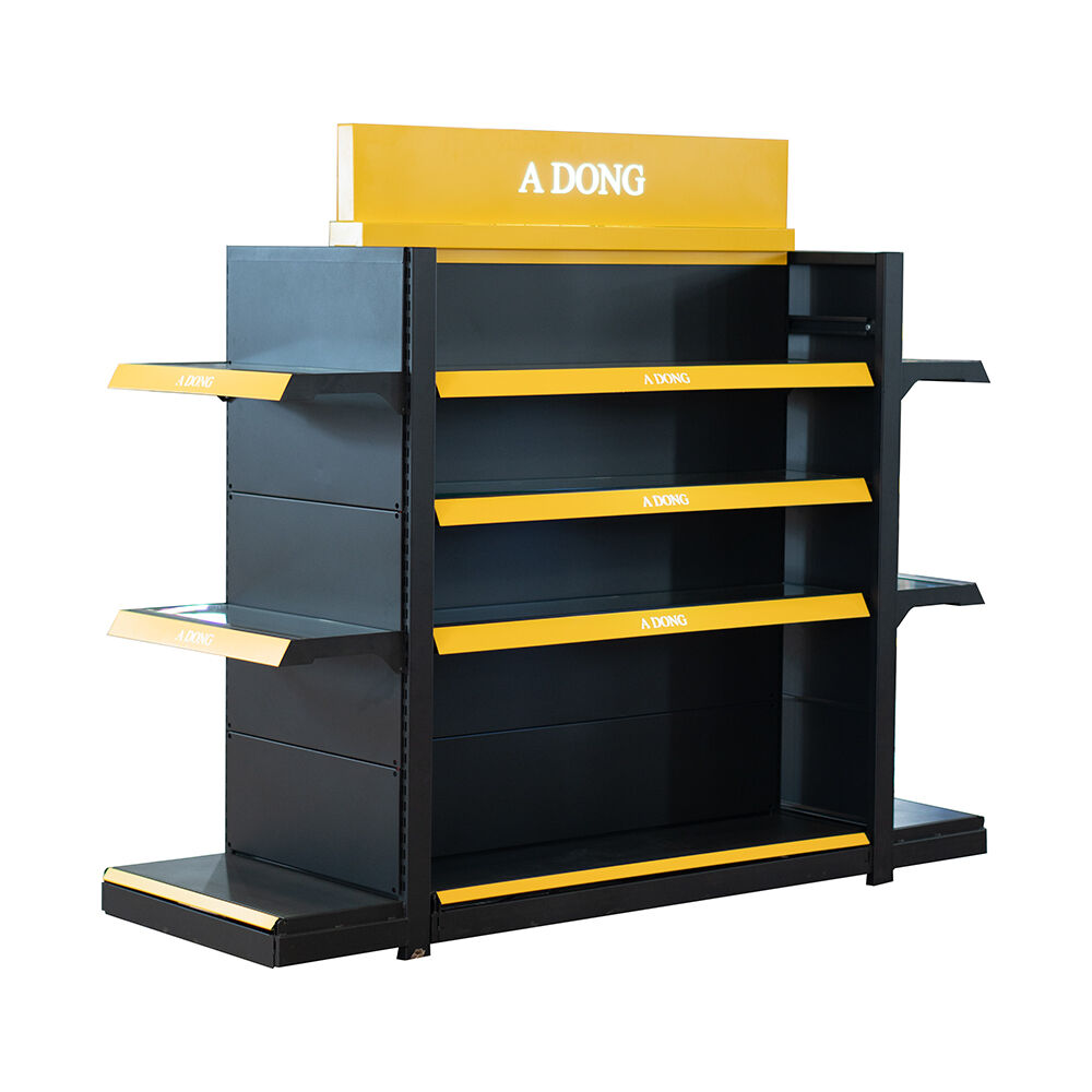 Heavy Duty Supermarket Metallic Shelves Store Display Racks Gondola ...