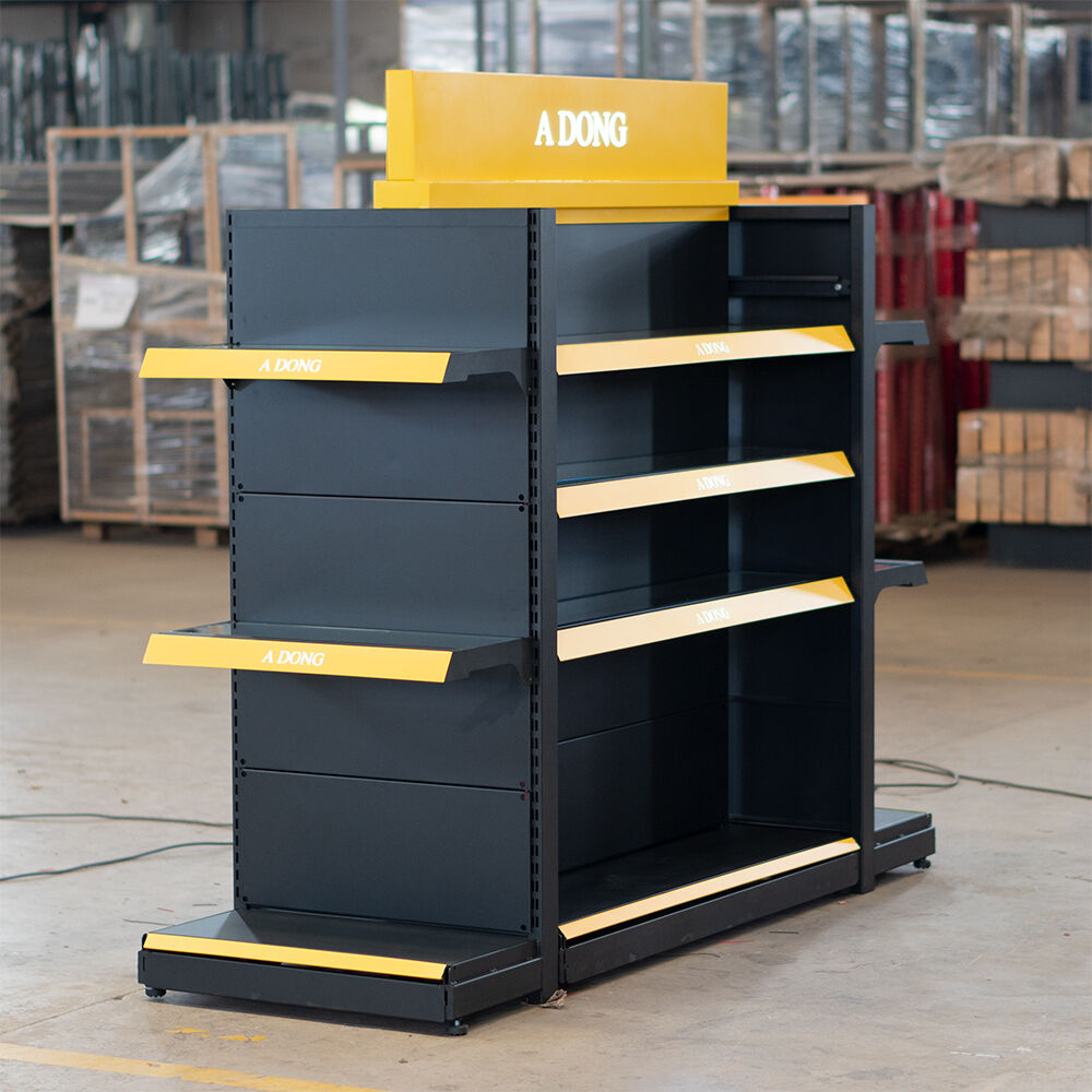 Heavy Duty Supermarket Metallic Shelves Store Display Racks Gondola ...