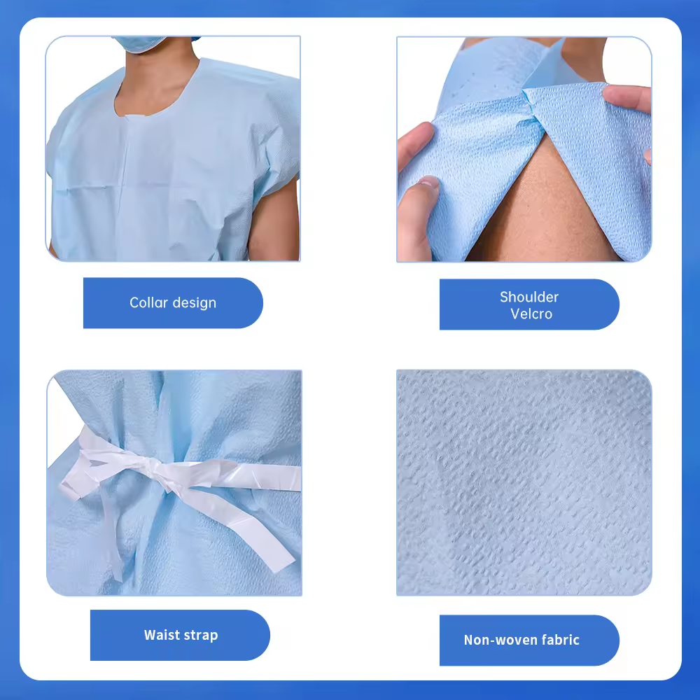 Disposable Unisex Hospital Tpt Tissue Paper Patient Gowns - China ...