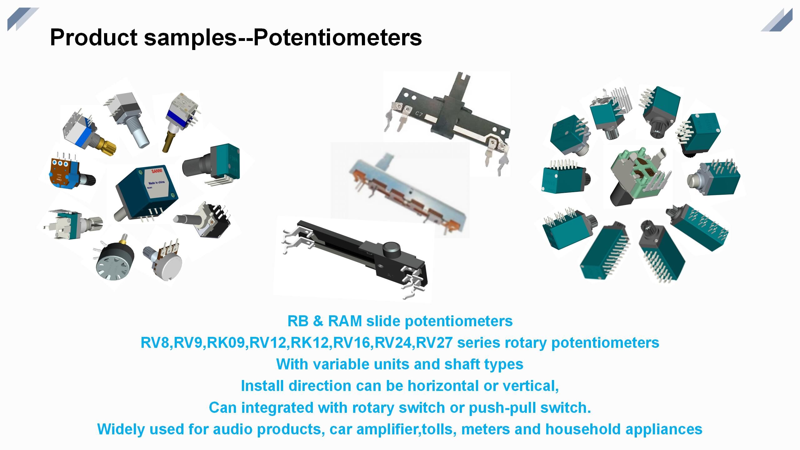9mm Type Dual-unit Sealed Metal Shaft Potentiometer Metal Shaft ...