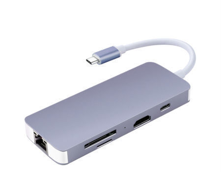 8 In 1 Usb C Type C Hub To Usb3.0 Type-c 3xusb High Speed Splitter 4 ...
