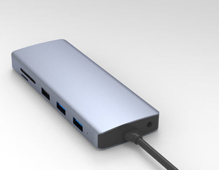 Type C Adapter Hub 12 In 1 Type C Hub Aluminum Usb-c Hub Splitter For ...