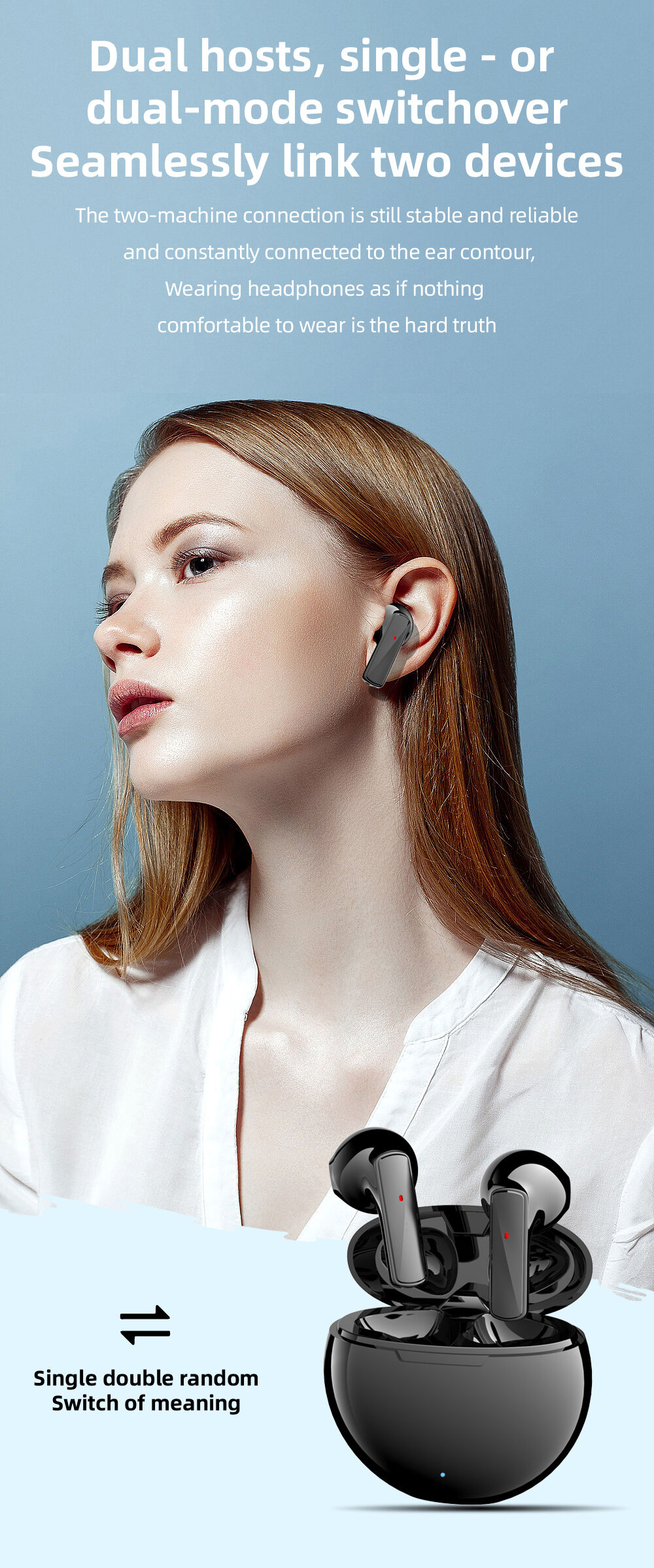 Tws Earbuds Wireless Transparent Water Proof For Life Earphones ...