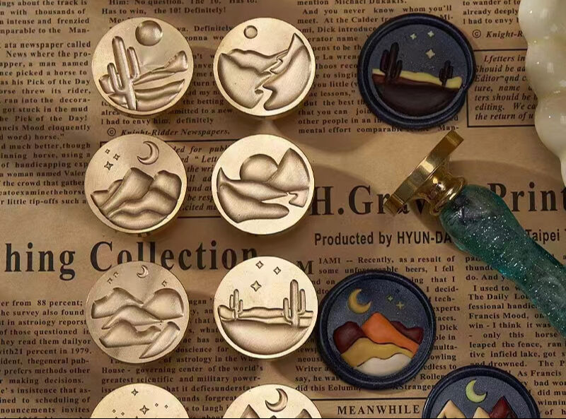 Muti Sizes Shapes Wood Handle Only Head Blank Wax Seal Stamp Custom ...