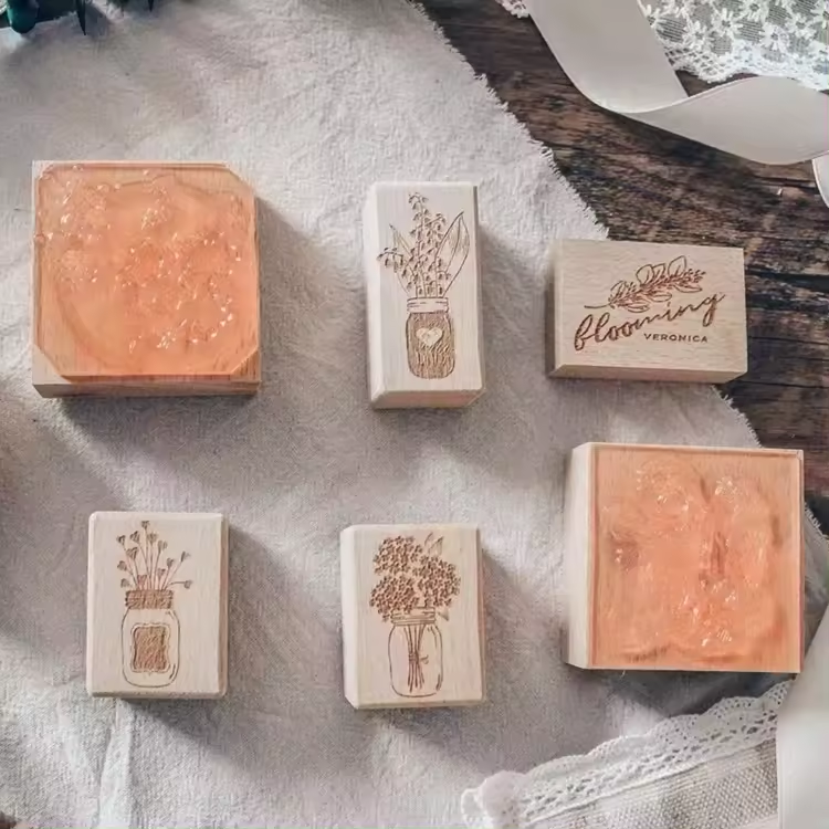 Bulk Buy China Wholesale Custom Logo Wooden Ink Stamp Decorative ...