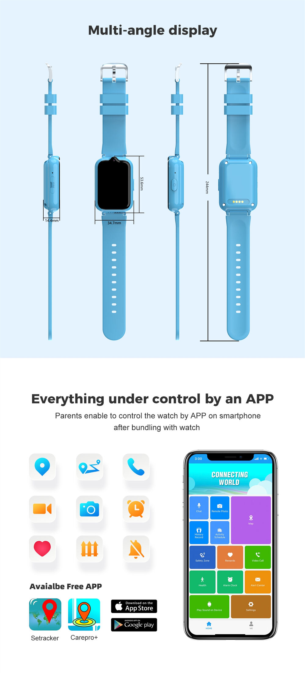 Bulk Buy China Wholesale New Slim Smart Watch Children Sos Video Call ...