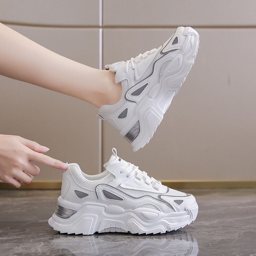 Breathable Running Shoes Women Chunky Athletic Shoes Casual Trainers ...
