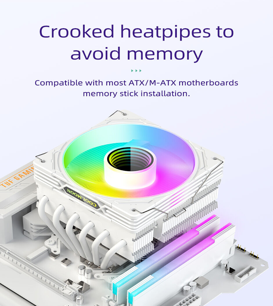 Factory Wholesale Coolmoon Support Oem/odm Gaming Pc 6 Heat Pipe Cpu ...