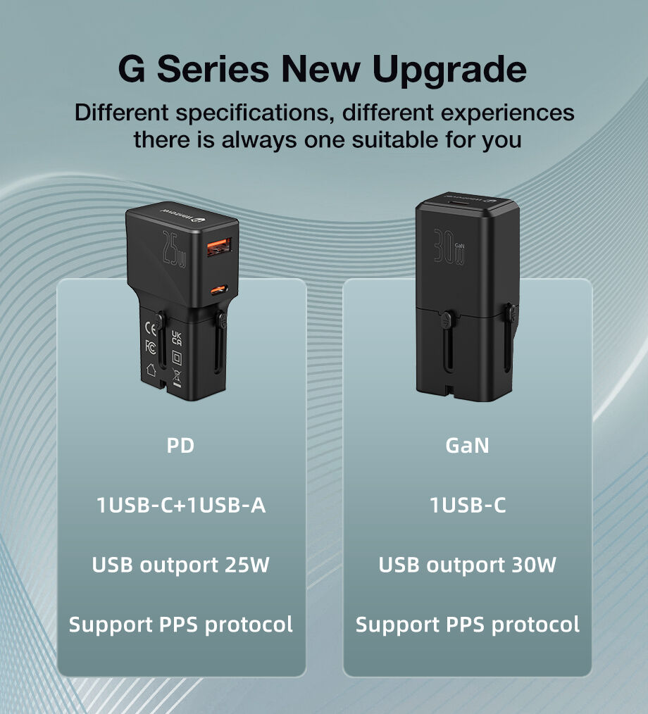 Wontravel Custom Branded Travel Universal Adapter Gan 30w Type C Fast ...