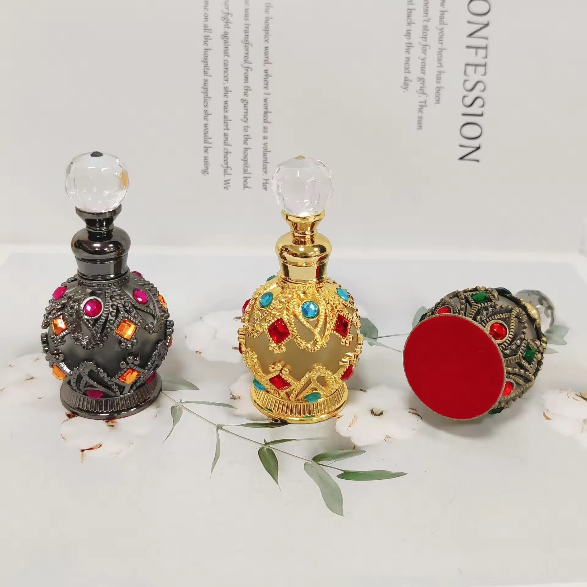 Luxury Arabian Dubai Style Oud Essential Oil Perfume Bottle For Bakhoor ...