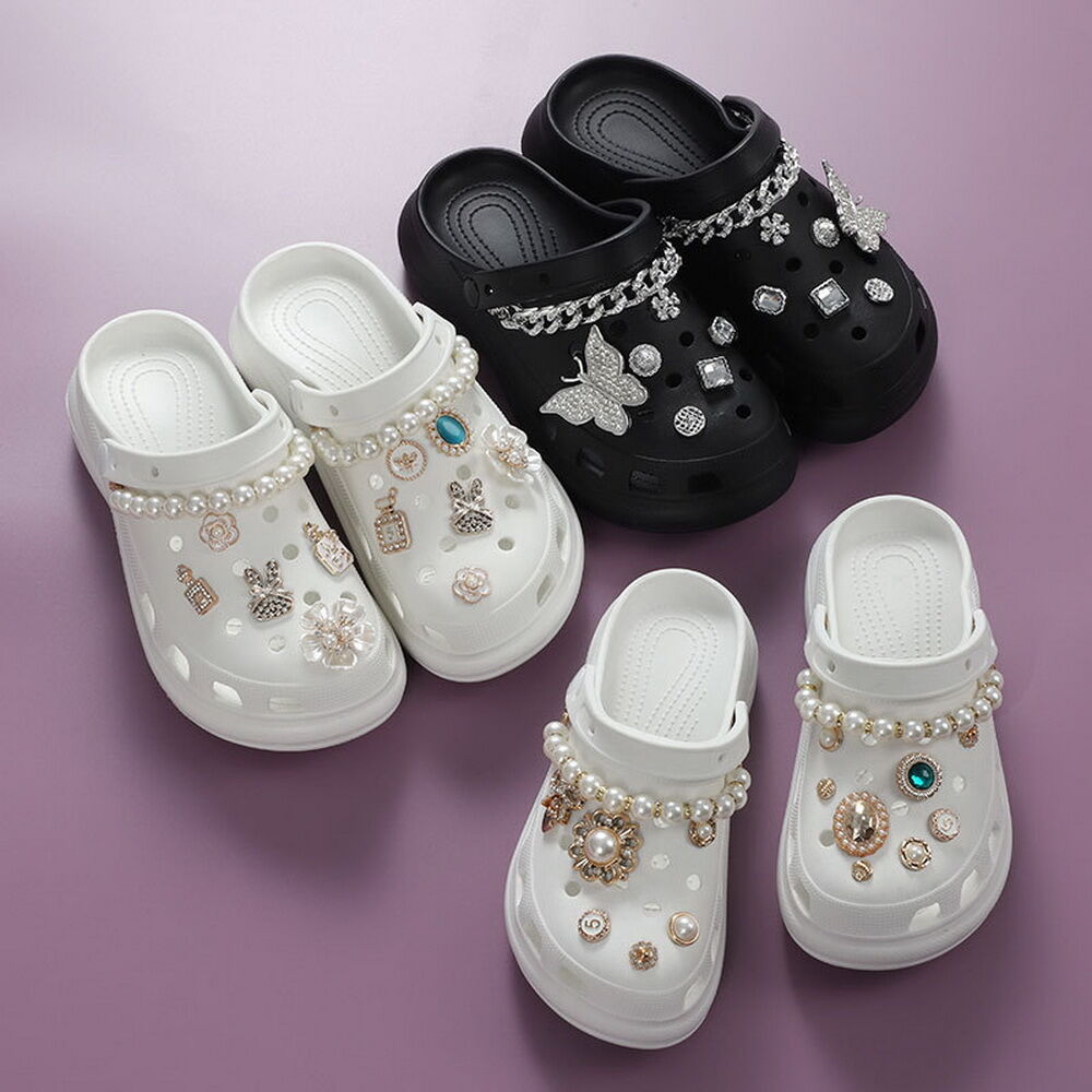 New Diamond Charms Slippers Women' Clogs Garden Beach Water Shoes ...