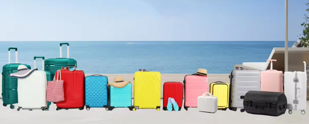 Waterproof Polyester Luggage Bag Large Capacity Fabric Travel Suitcase ...