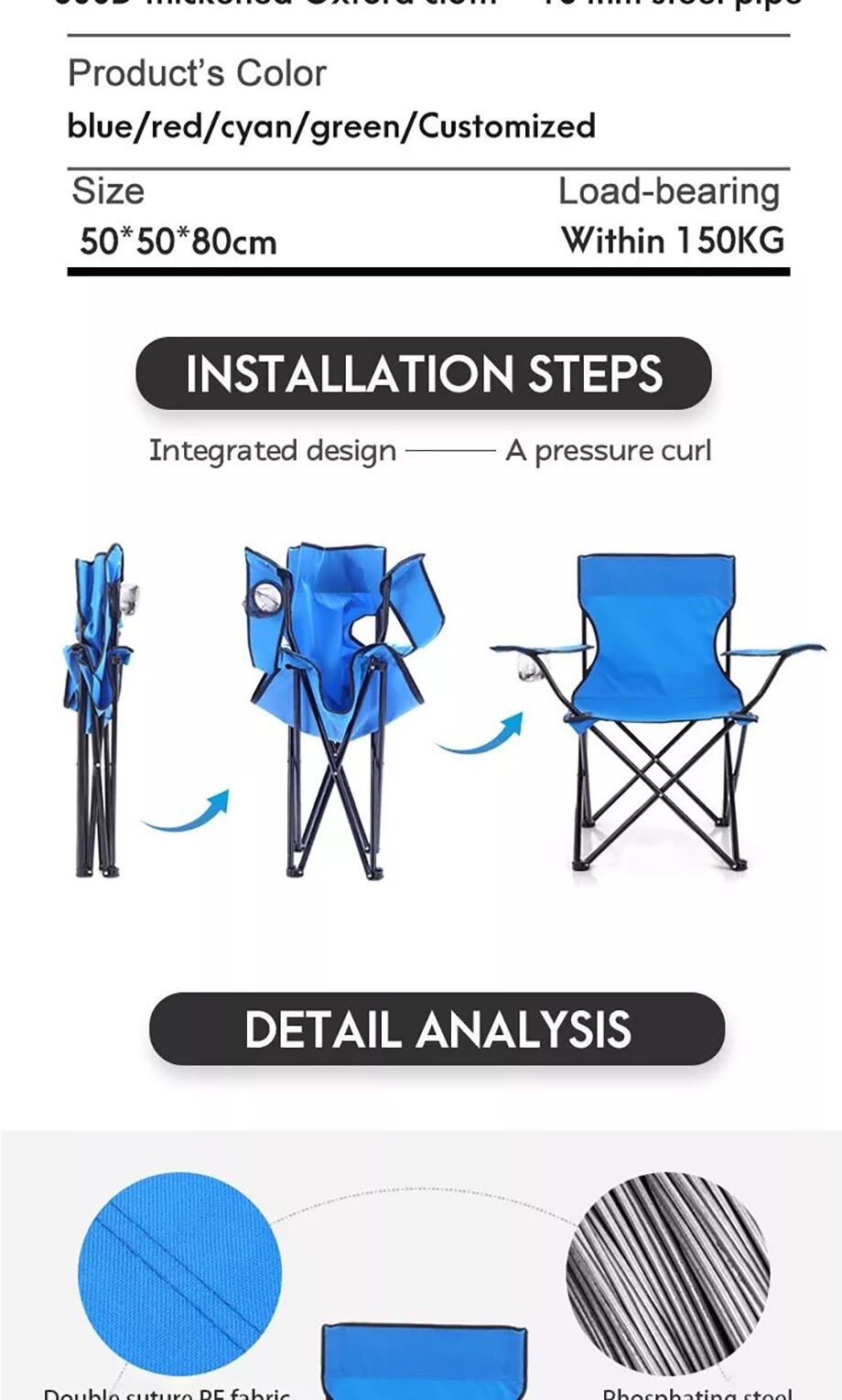 Ai-mich Promotion High Quality Portable Outdoor Folding Chair Multi ...