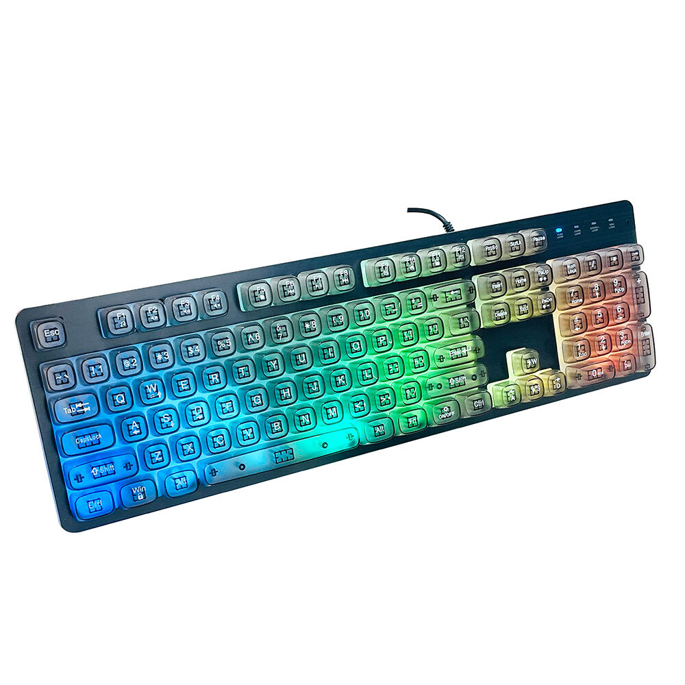 104 Keys Backlit Gamer Keyboard Wired Rgb Gaming Keyboard With Aluminum ...