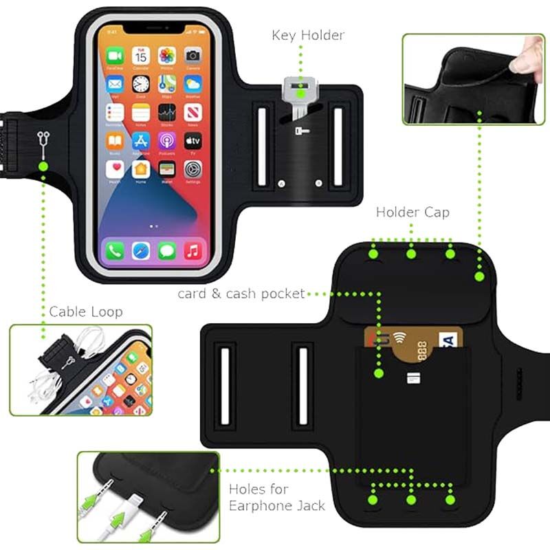 Phone Holder For Running, Phone Arm Bands For Running Gym Workout ...