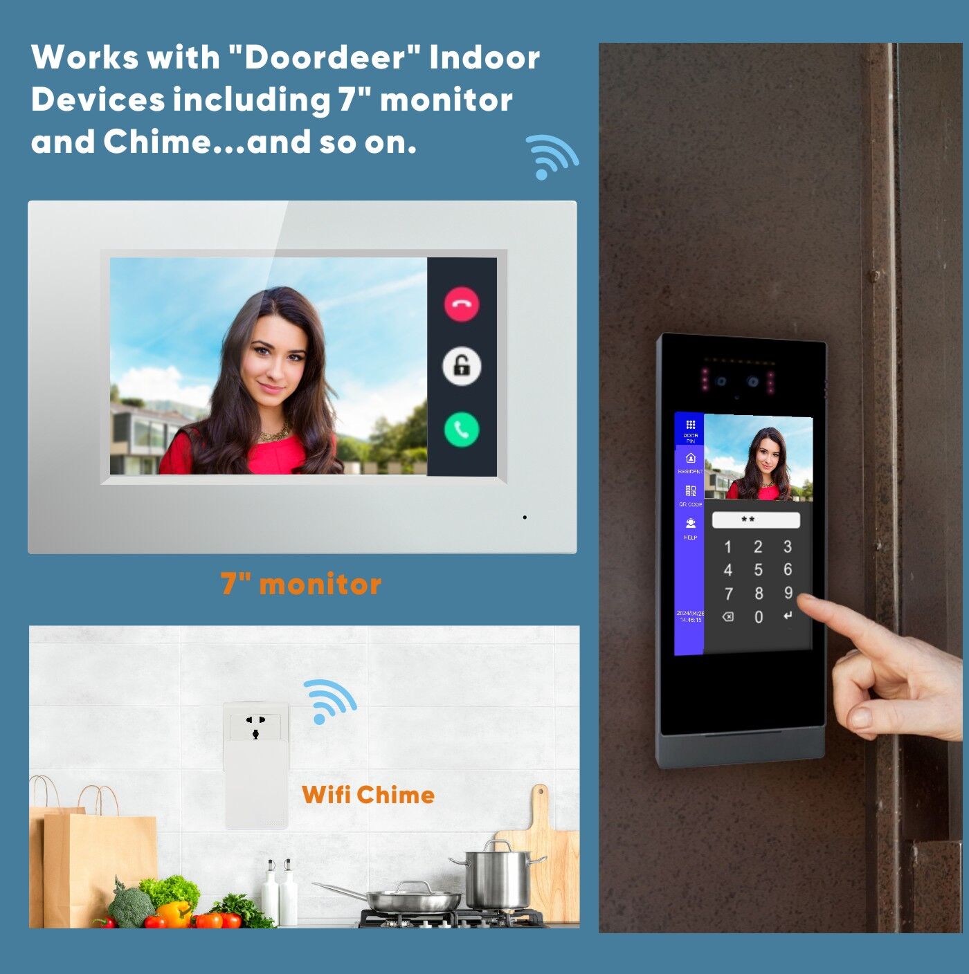 Cloud Basaed App Control Face Unlock 8 Inch Tft-lcd Touch Screen Smart ...