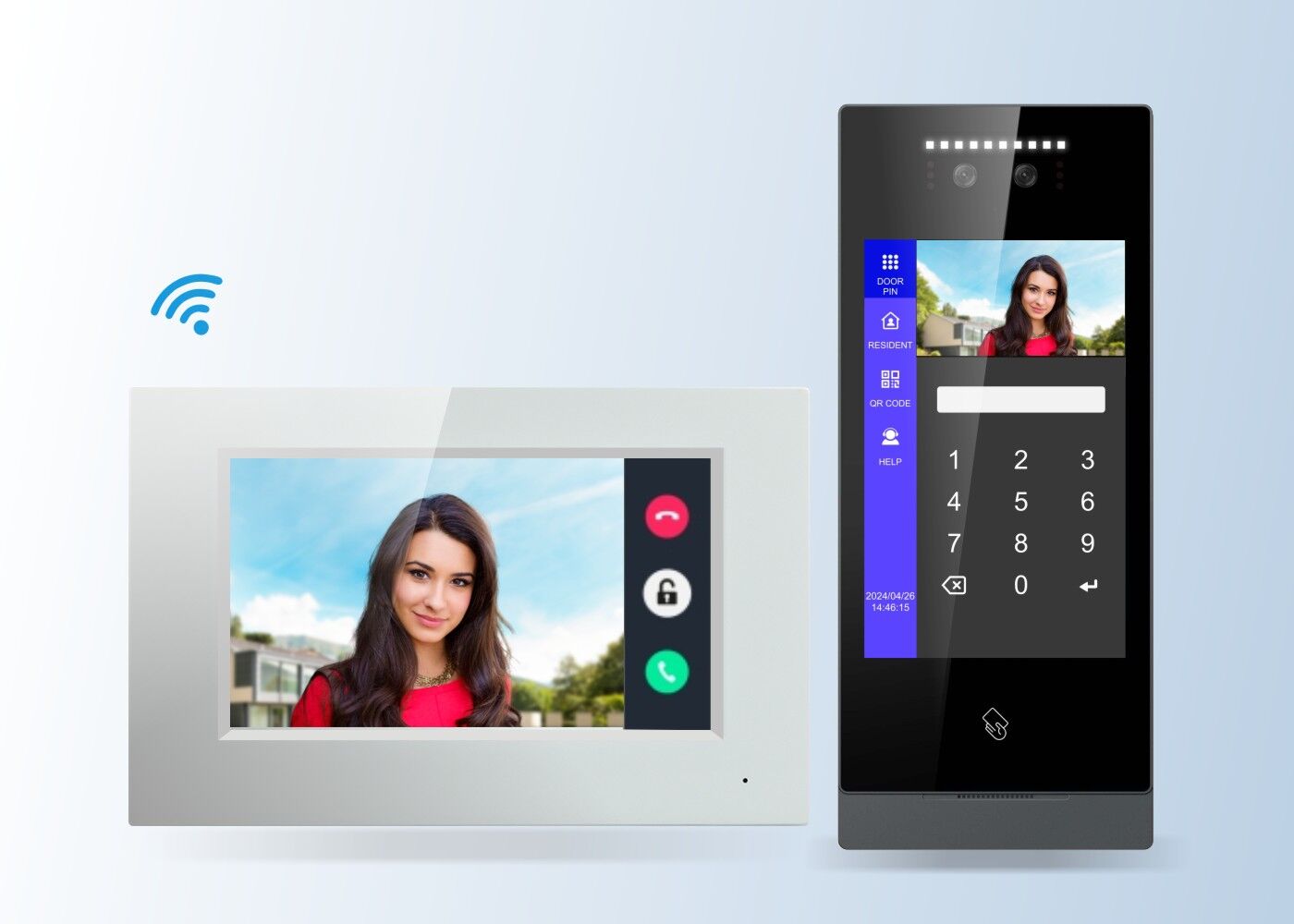 Cloud Basaed App Control Face Unlock 8 Inch Tft-lcd Touch Screen Smart ...