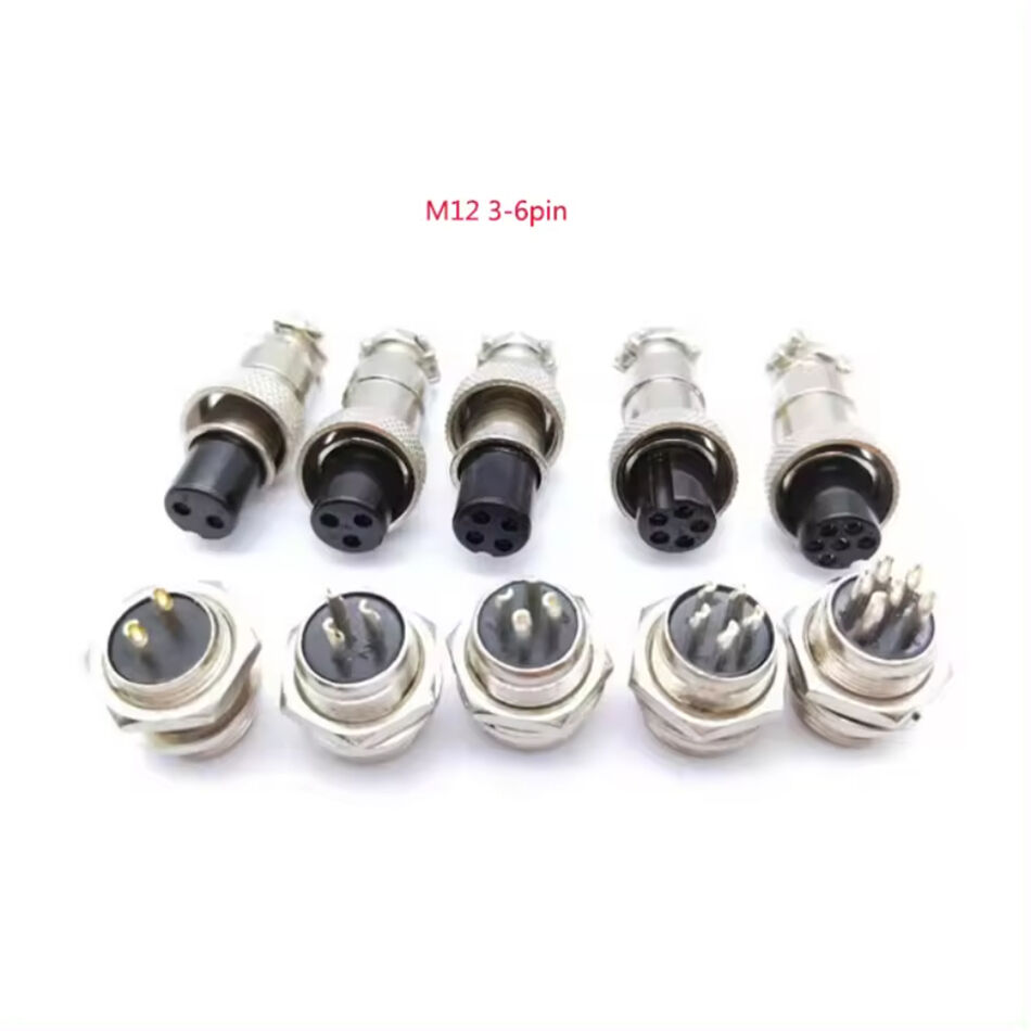 Aviation Plug 12mm Gx12 2-core 3-core 4-core 5-core 6-core Male Female ...