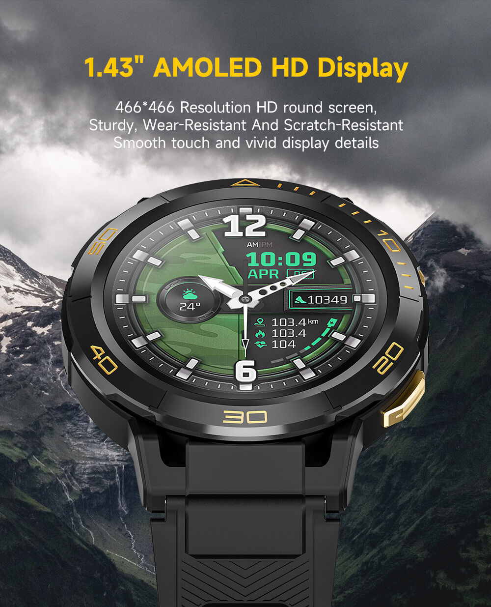 4g Smart Watch 1.43 Inch Amoled Screen Android 8.1 System 2gb+32gb 2 Mp ...