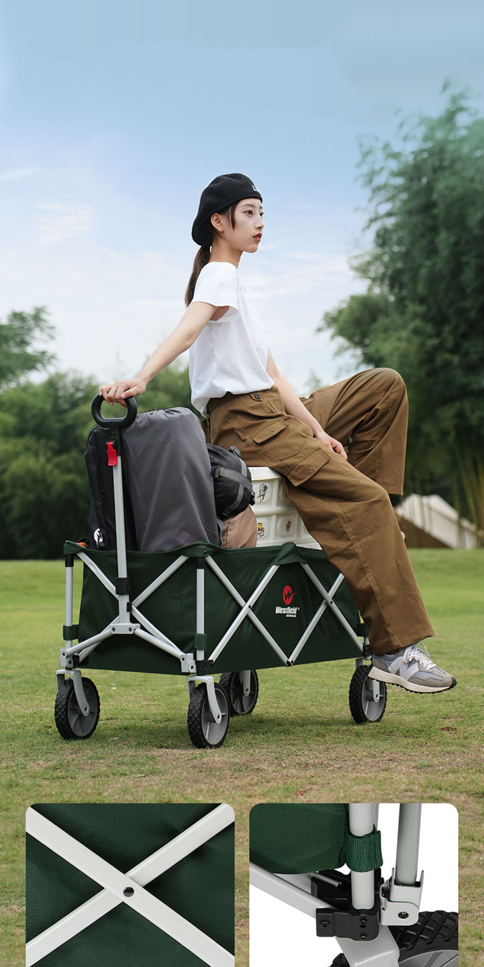 Multi Use Functional Collapsible Electric Wagon Carts With Motorized ...