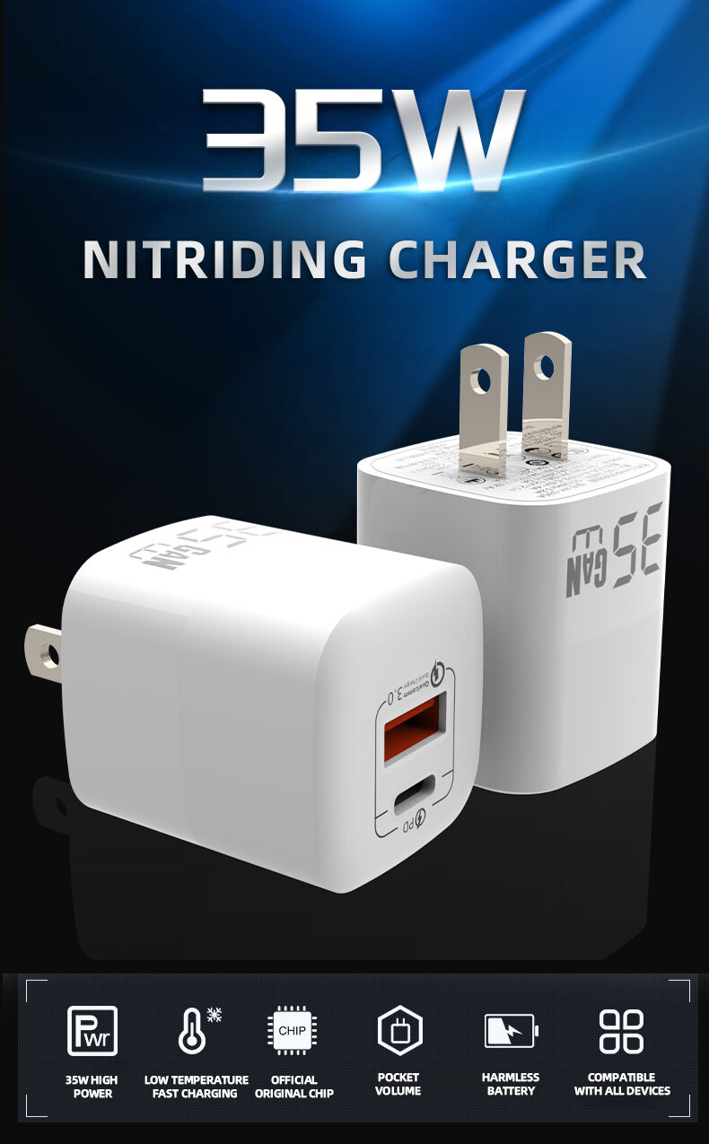 Mini Size 35w Pd Charger Qc Charger For Mobile Phone For Travel With ...