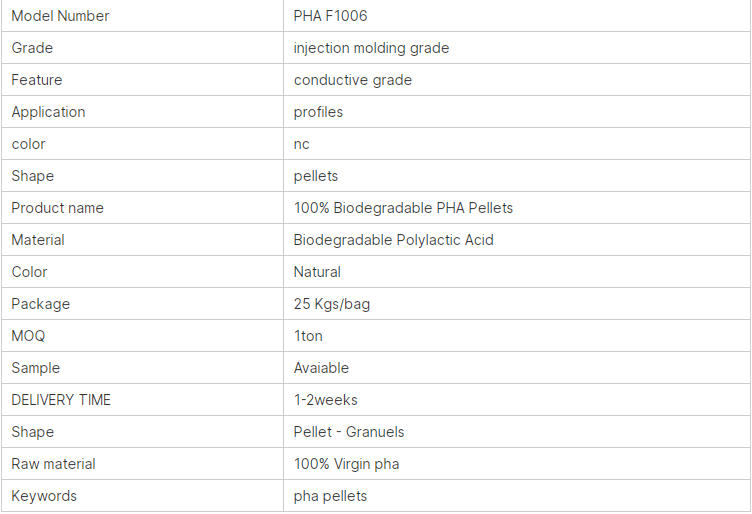 General Purpose Injection Grade Pha F1006 Whole Biodegradable Material ...