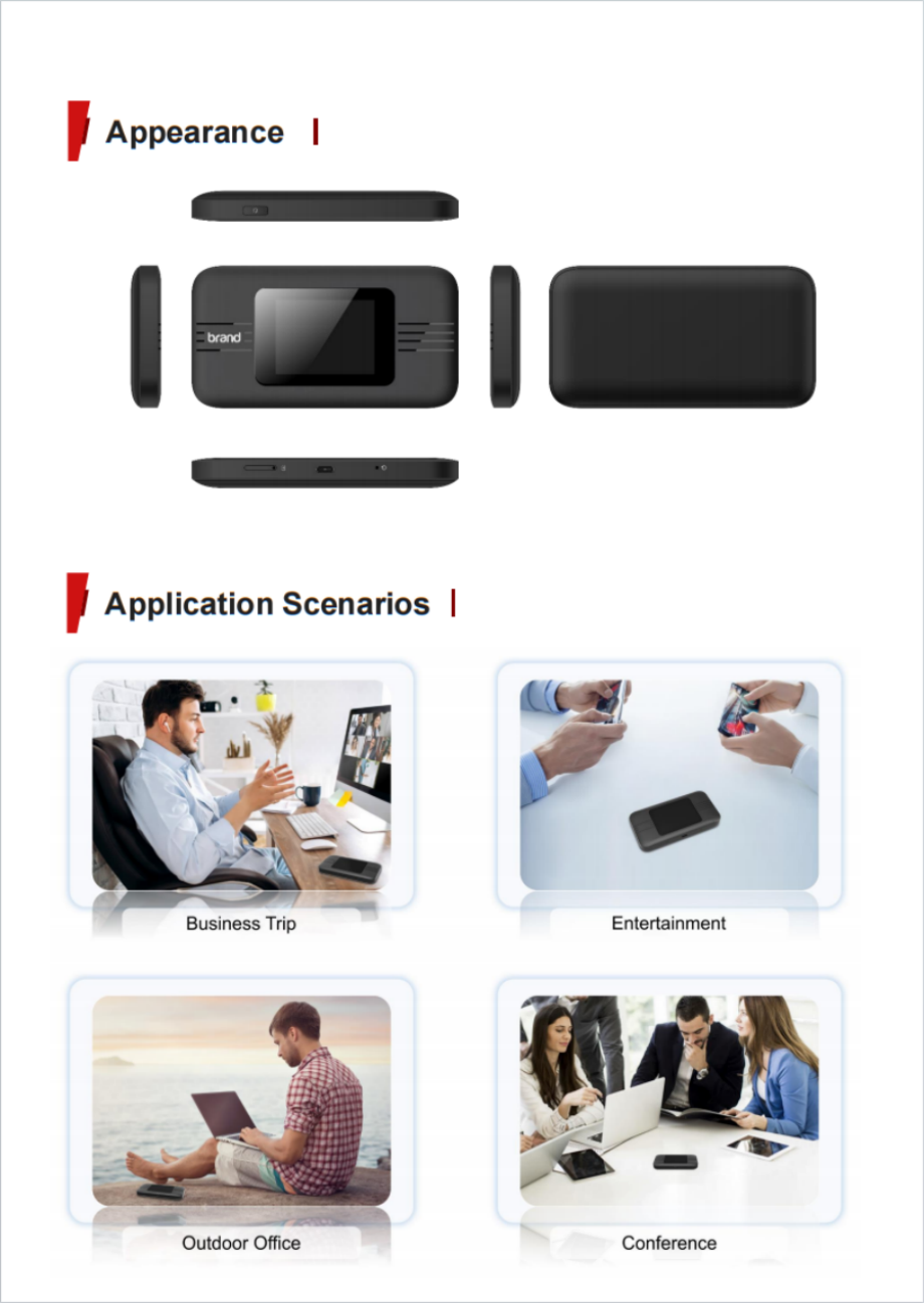 Mobile 5g Portable Wifi Router 5g Pocket Hotspot Ax1800 Wifi6 Gigabit ...