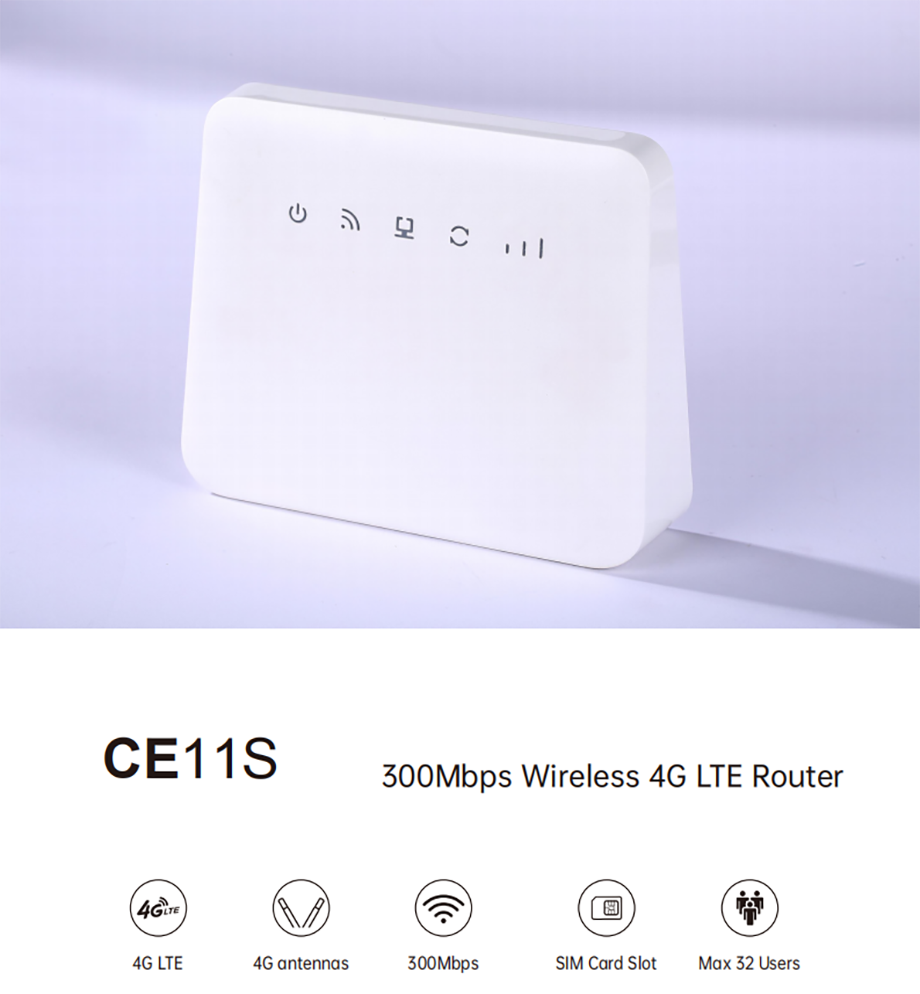 300mbps 4g Lte Cat-4 Wireless Wifi Router 4g Modem Indoor Cpe With ...