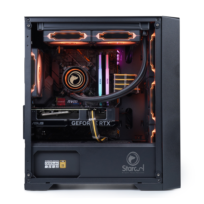 Fpmax Pc Computer Case Tempered Glass Full View Gaming Pc Case Argb Fan ...