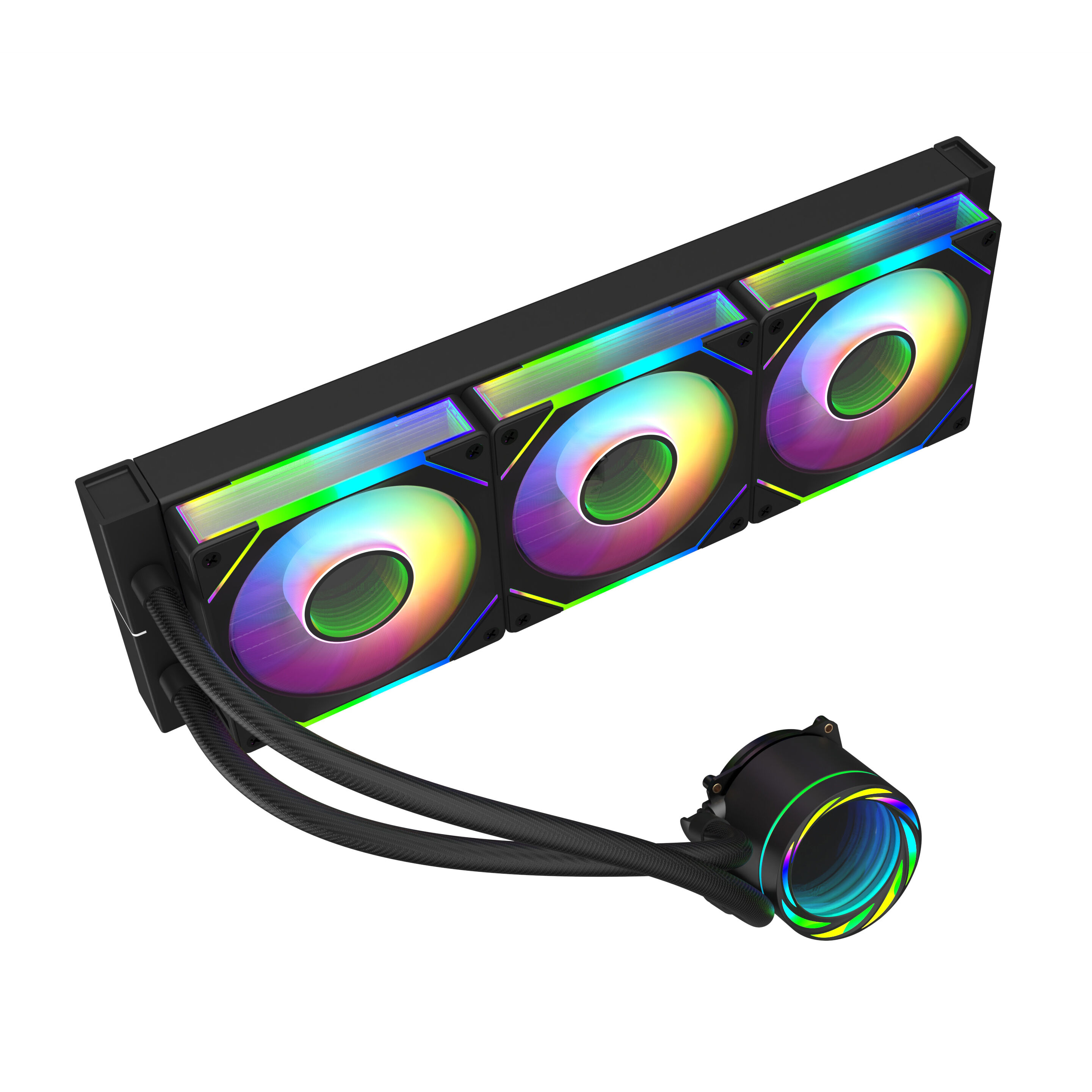 Rgb Aio Liquid Cpu Cooler 360mm Pc Water Radiator 12v Rated 3pin Pwm ...