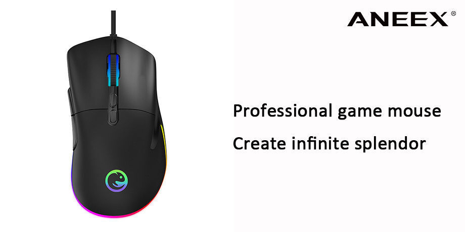 New Ergonomic Holes Wired Gaming Mouse With Rgb Lighting 12000 Dpi 7d ...