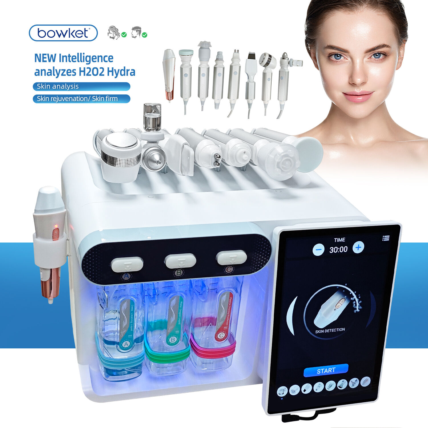 Bowket 8 In1 Hydra Dermabrasion Skin Analysis Machine 2024 Face $450 ...