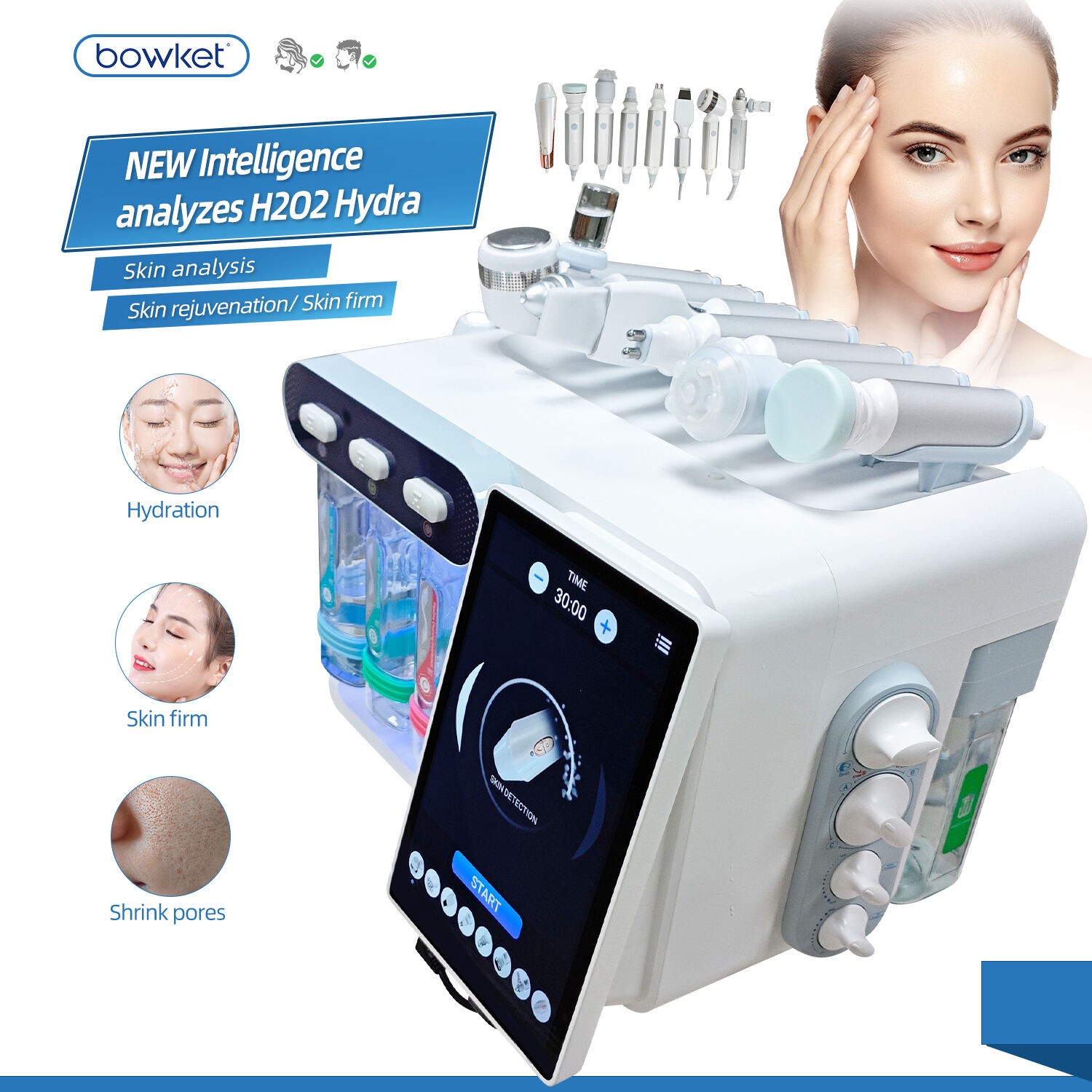 Bowket 8 In1 Hydra Dermabrasion Skin Analysis Machine 2024 Face $450 ...